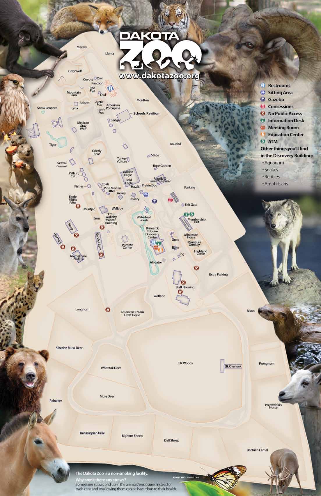 Dakota Zoo - Map of the Zoo